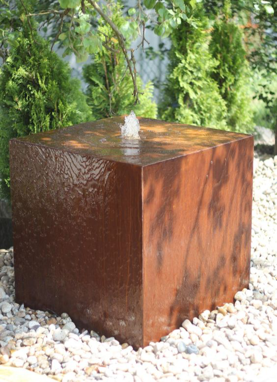 Steel water features, steel garden features – Tiny Anvil NZ