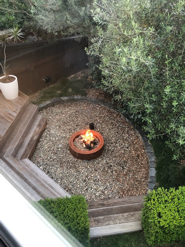 Fire Pit Wheel - Modern Steel Fire Feature for Outdoor Spaces – Tiny ...