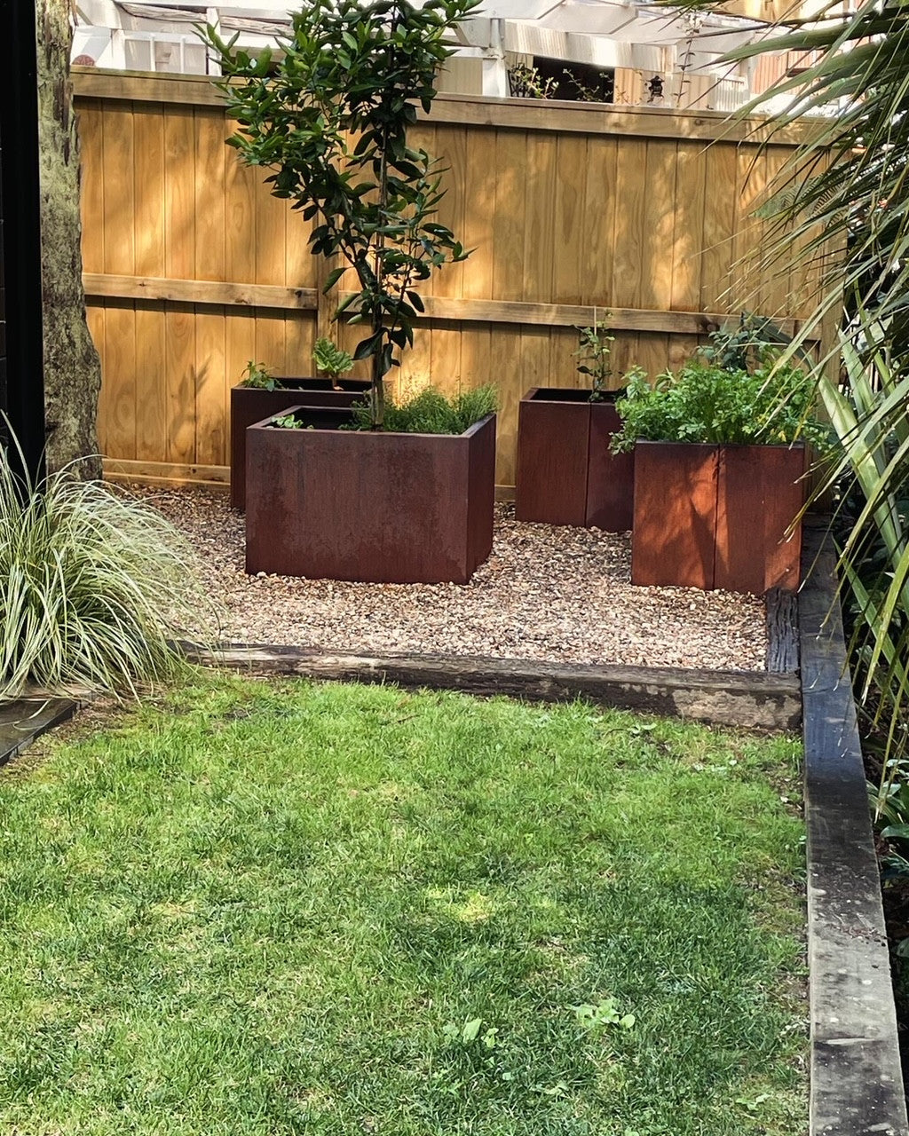 Corten Bottomless Square Planter – Tiny Anvil NZ | Luxury Corten Steel Planters for Designer ...