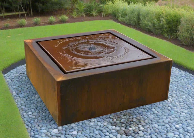 The Hanmer Table Top Water Single Corten – Tiny Anvil NZ